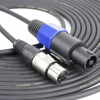 Amazon.com: HBU 50 Feet Pack of 1 Speakon to 3 Pole XLR Cable - 1pc ...