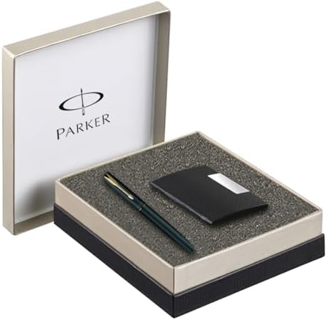 Parker Gift Set- (Parker Frontier Matte Black Gold Trim Fountain Pen ...