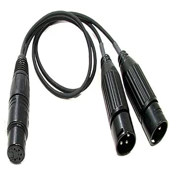 Amazon.com: Sound Professionals SP-XLRF5-XLRM3-2-12 5 Pin XLRF to Dual ...