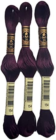 Amazon.com: DMC 6-Strand Embroidery Cotton 8.7yd - Very Dark Grape ...