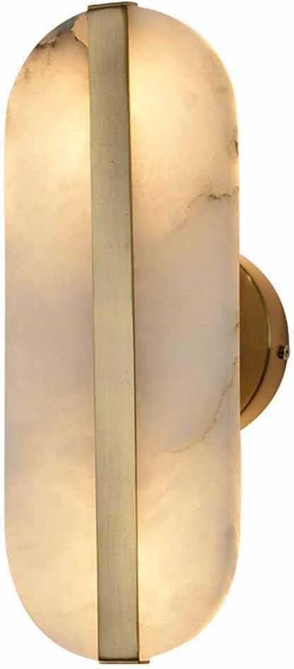 Amazon.com: Renter Friendly Indoor Modern Marble Long Strip Wall Sconce ...