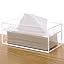 SANRUI Acrylic Tissue Box Cover Holder, Clear Black Base 8MM Sunken Top ...