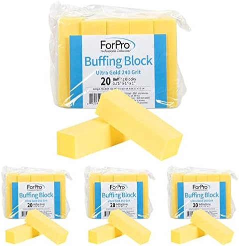 Amazon.com : ForPro Ultra Gold Buffing Block, 240 Grit, Four-Sided ...