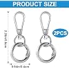 Amazon.com: OIIKI 2 Sets Swivel Clasp Clip, Metal Swivel Snap Hooks ...