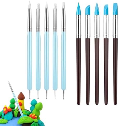 10Pcs Silicone Sculpting Tools Polymer Clay Tools Wood Carving ...