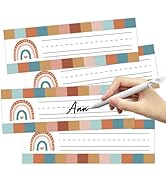 Amazon.com: 28pcs Boho Name Tags for Classroom Cubbies Groovy Desk Name ...