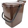 Large Compost Caddy - Brown - for Food Waste Recycling (23 Litre) - 23L ...