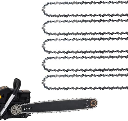 Amazon.com: 5 Pack 18 Inch Chainsaw Chain 62 Drive Links .050" Gauge, 3 ...