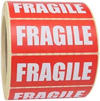 10 x Fragile Parcel Labels Stickers Permanent Self Adhesive Size 89 x ...