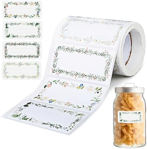 AiQinu 200 pcs Labels for Jars, 7.5 * 3.5cm Jam Jar Labels Self ...