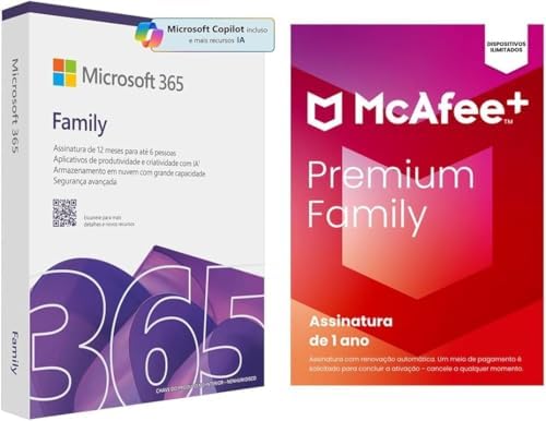 Kit Microsoft 365 Family + McAfee Premium Family 2026 - EP232347 ...