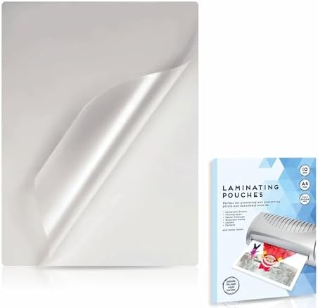 A4 Laminating Pouches 80 Micron Plastic Paper Clear Laminating Sheets ...