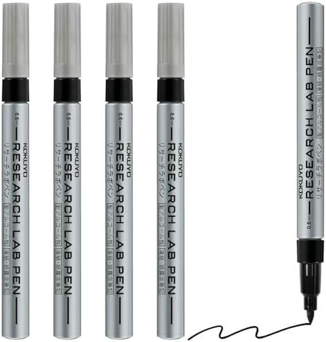 Amazon.com: KOKUYO Alcohol Resistant Laboratory Markers, 5 Black ...