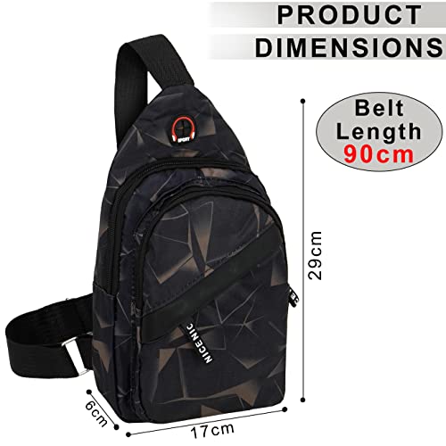 Storite Mini Crossbody Shoulder/Chest Sling Bag for Men Women ...