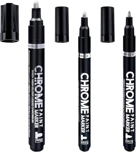 3Pcs Silver Liquid Mirror Chrome Markers, Permanent Reflective Liquid ...