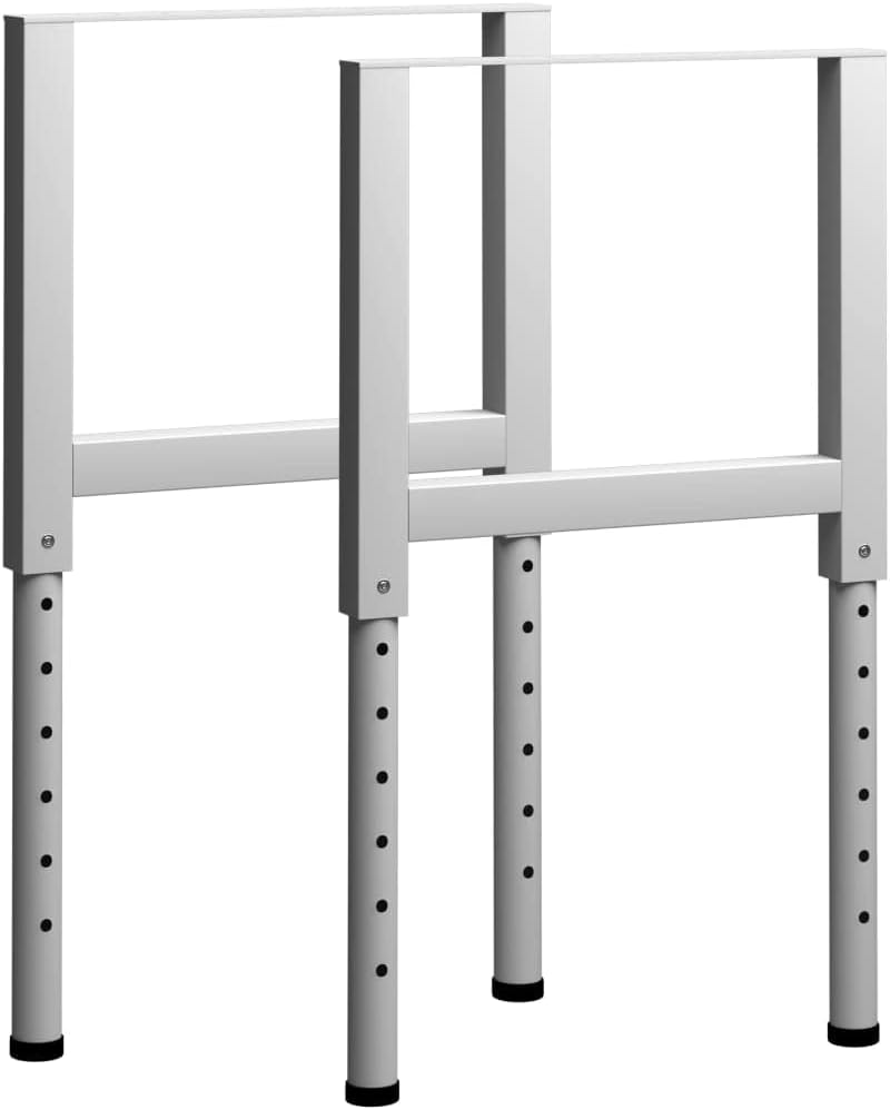 BWQZXES 2pcs Heavy Duty Adjustable Work Bench Frame Metal Garage ...
