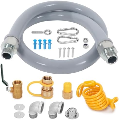 1675KIT48 Safety System Kit, 48" Mobile Gas Hose Connector Kit with 2 ...