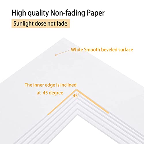 Donmills White Picture Photo Frame Mounts Mats, A3 Frame for Picture A4 ...