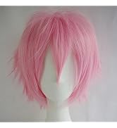 Amazon.com : Short Fluffy Anime Wigs for Women Men 21 colors Spiky ...