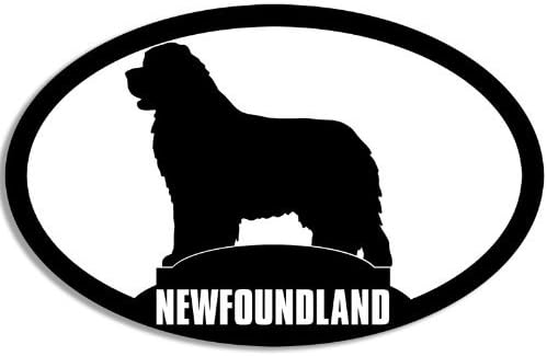 Oval NEWFOUNDLAND Silhouette Sticker (dog breed decal) : Amazon.ca ...