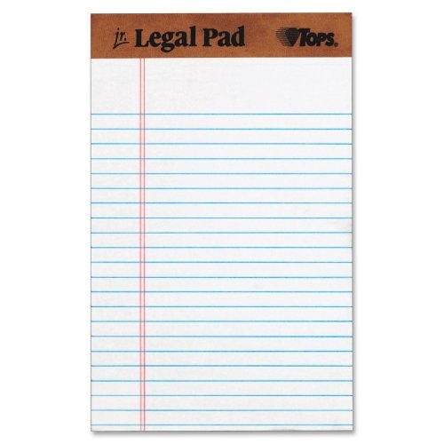 Wholesale CASE of 15 - Tops Letr-Trim Perforation Jr. Legal Ruled Pads ...