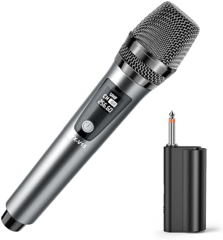 JYX Wireless Microphone for Singing, Professional UHF Metal Handheld ...
