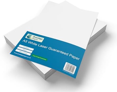 Prestige Premium A5 Office Printing Paper 500 Sheets - 120gsm - Laser ...