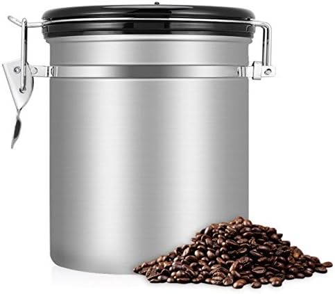 Mixpresso Stainless Steel Airtight Coffee Container with Date Tracking ...