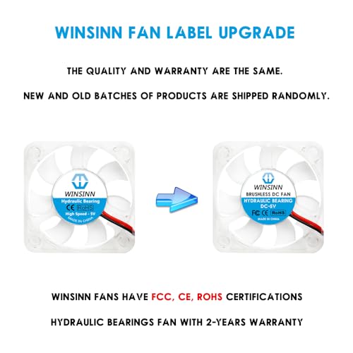 Snapklik.com : WINSINN 50mm RGB Fan 5V, LED Colorful Micro 5 Volt Fans ...