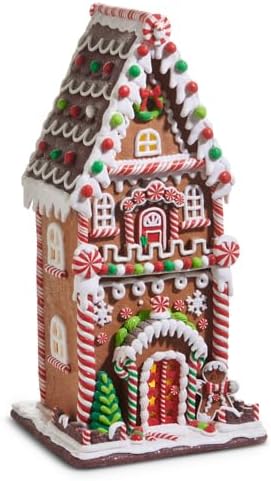Amazon.com: RAZ Imports Multicolor Gingerbread House Figurine, 20.5 ...