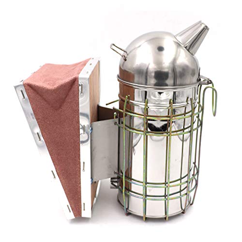 Buy MOGOULUA Bee Hive Smoker Manual Beehive Smoker Stainless Steel Anti ...