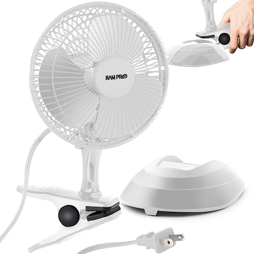 HONYIN Clip on Fan, 720° Rotation Small Desk & Clip Fan, Personal ...