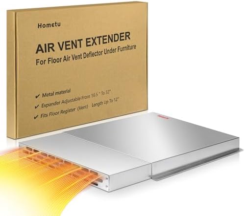 Hometu Floor Air Vent Extender for Under Furniture - Aluminum Alloy ...