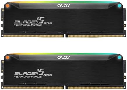 OLOy DDR5 RAM 64GB (2x32GB) Black Hairline Blade RGB 6000 MHz CL32 1 ...