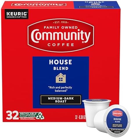 Amazon.com: Community Coffee House Blend Medium-Dark Roast Single Serve ...