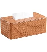 Amazon.com: NICLNGSH PU Leather Tissue Box Cover Rectangle, Foldable ...