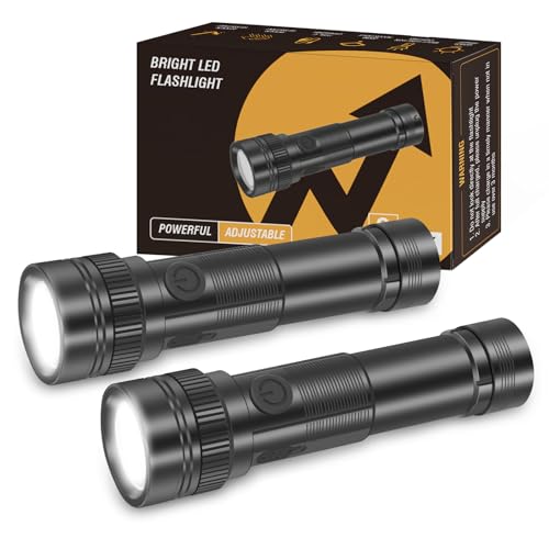 BORUiT ST12 Torches Led Super Bright Rechargeable 1000 Lumens, 2 Pack ...