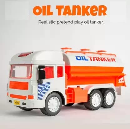 NIJEK STORE Friction Powered Super Tanker Truck Toy Pull Back Vehicles ...