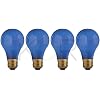 (Pack of 4) 25 Watt Ceramic Blue A19 Incandescent Light Bulb - 130V ...