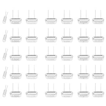 35PCS Crystal Oscillator Kit, 7 Values 32.768K 6M 8M 11.0592M 12M 16M 20M, Small Size for DIY ...