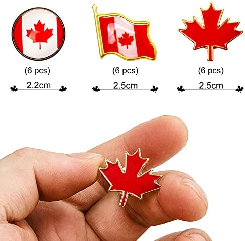 SevenFish 18pcs Canada Flag Pins, Canadian National Maple Leaf Pin ...