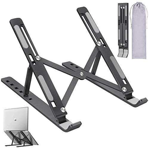 STRIFF Foldable Portable Laptop/Tablet Stand with 6 Level Height ...