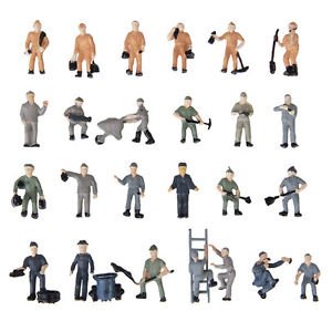 25 Model Train Railway Worker People Figures with ladder and bucket 1: ...