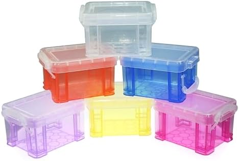 ABBAware 6 Pack Storage Boxes with Lids, Mini Storage Box, Plastic ...