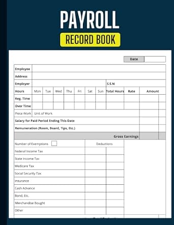 Amazon.com: Payroll Record Book for Small Businesses and Employees ...