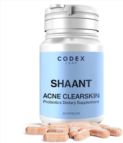Amazon.com: Codex Labs Shaant ClearSkin Probiotic Pills for Acne-Prone ...