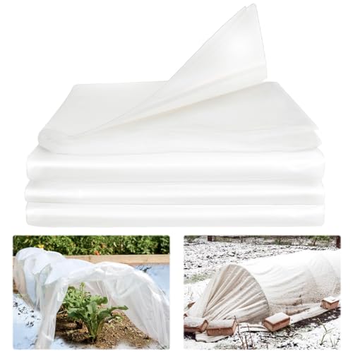 RGQSUN 10x26 FT Clear Greenhouse Film Plastic Sheeting 6 mil Winter ...