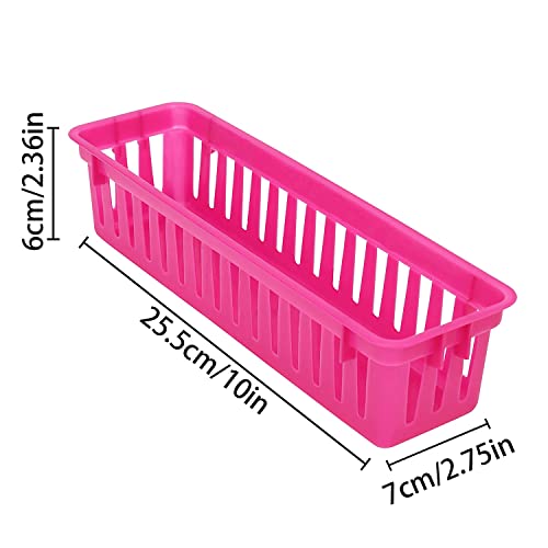 DARENYI 12 PCS Classroom Pencil Organizer Basket 6 Colors Pen and ...