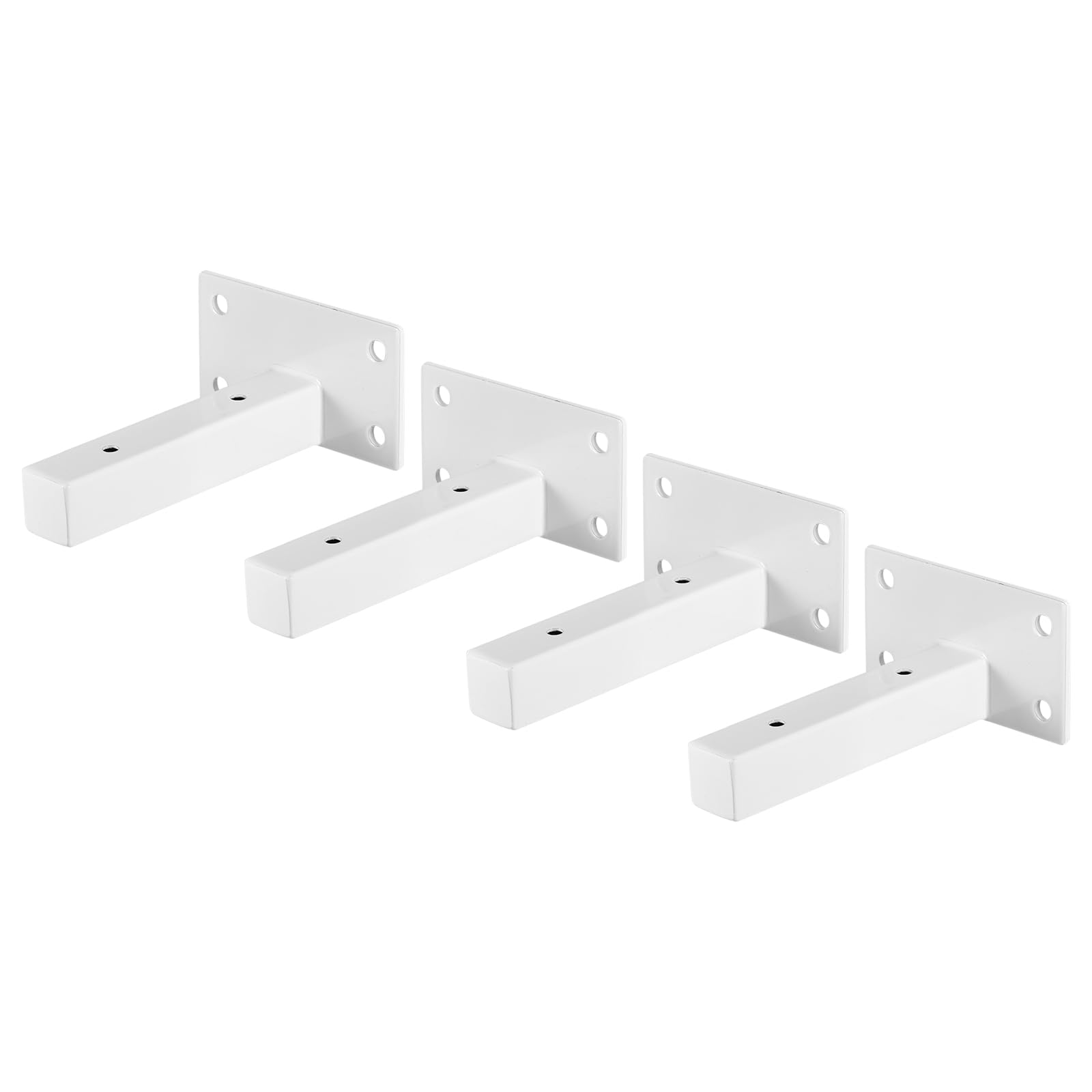 uxcell Floating Shelf Brackets, 4pcs 4"(100mm) Industrial Metal ...