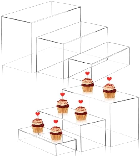 Amazon.com: HAOWUJIN Acrylic Risers For Display, 6 Pcs Rectangular ...